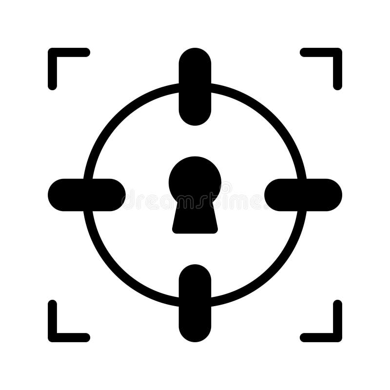 Focus, Protection and Security Vector Icons Set Cyber Computer Network ...