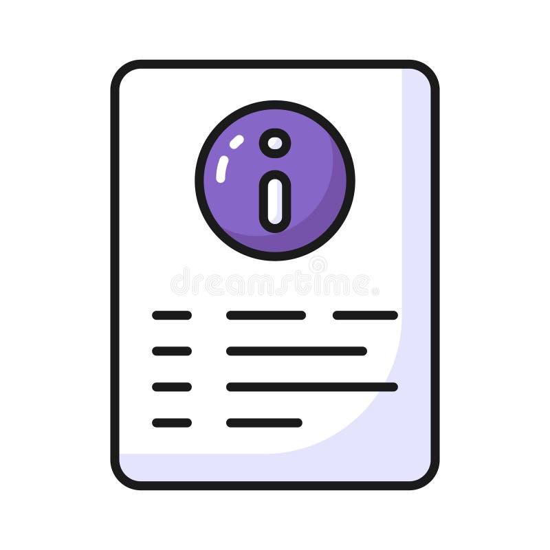 Check this Carefully Designed Icon of Information Document in Modern ...