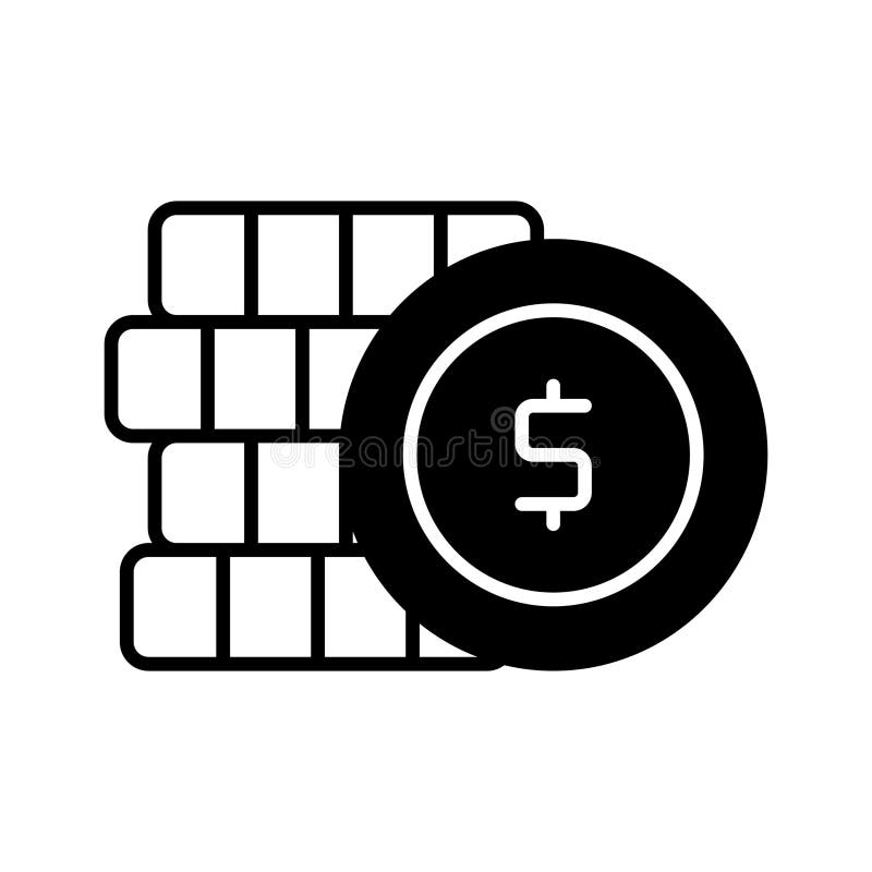 Check this Carefully Designed Icon of Money, Dollar Coin Stack Vector ...