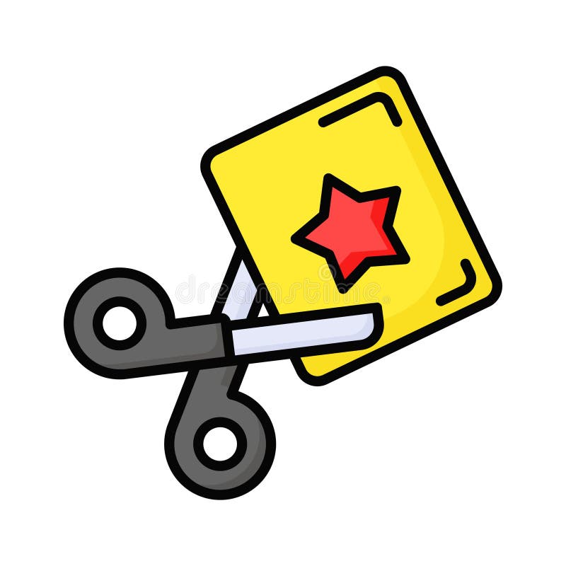 Check this Carefully Designed Icon of Paper Cutter, Scissors Vector ...