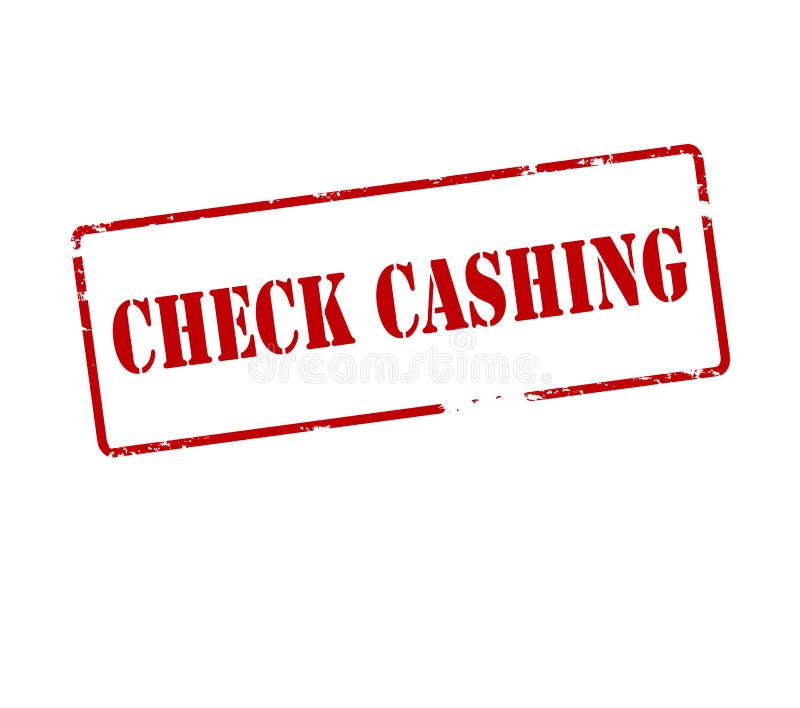 Check cashing stock illustration. Illustration of encashment - 92107822