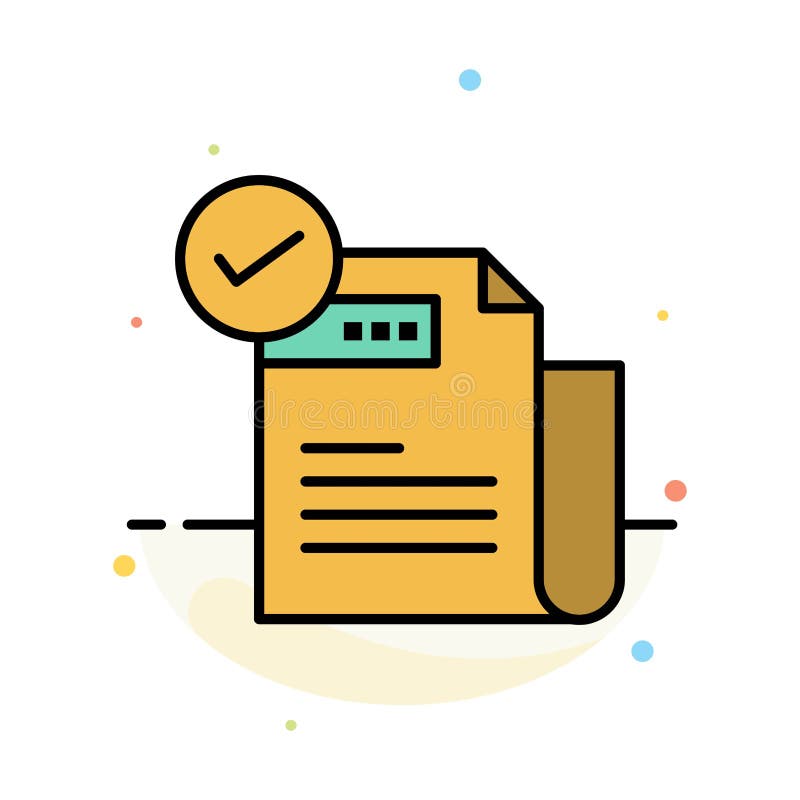 Check, Checklist, Feature, Featured, Features, Abstract Flat Color Icon ...