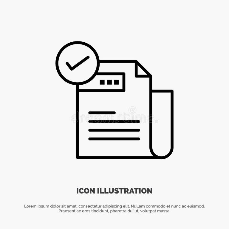 Check, Checklist, Feature, Featured, Features, Line Icon Vector Stock ...