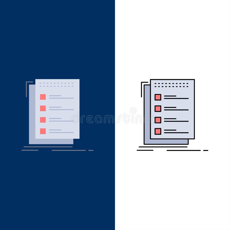 Check, Checklist, List, Task, To Do Flat Color Icon Vector Stock Vector ...
