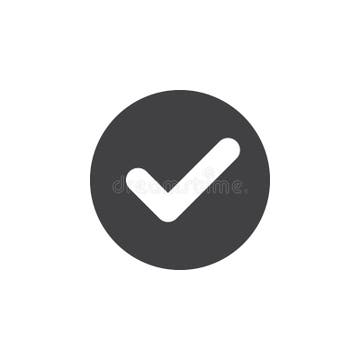 Check, Checkmark Flat Icon. Round Simple Button, Circular Vector Sign ...