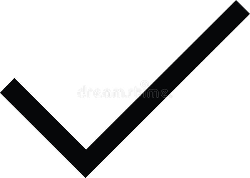 Check Checkmark Simple Blocky Hard Edge Complete Stock Vector ...
