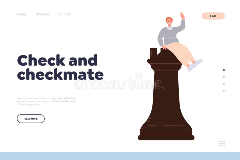 Check and Checkmate Landing Page Design Template for Online Chess Club ...