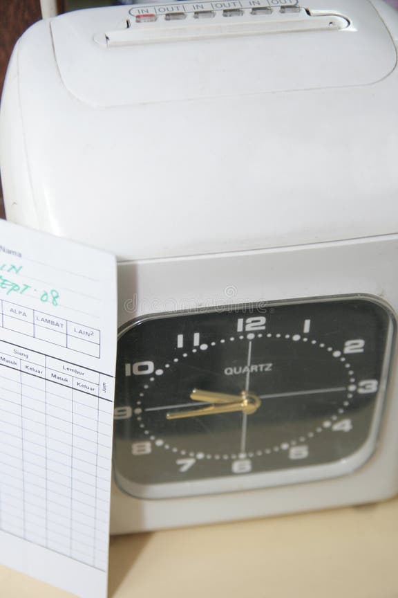 Check clock absence stock photo. Image of staff, employee - 6519586