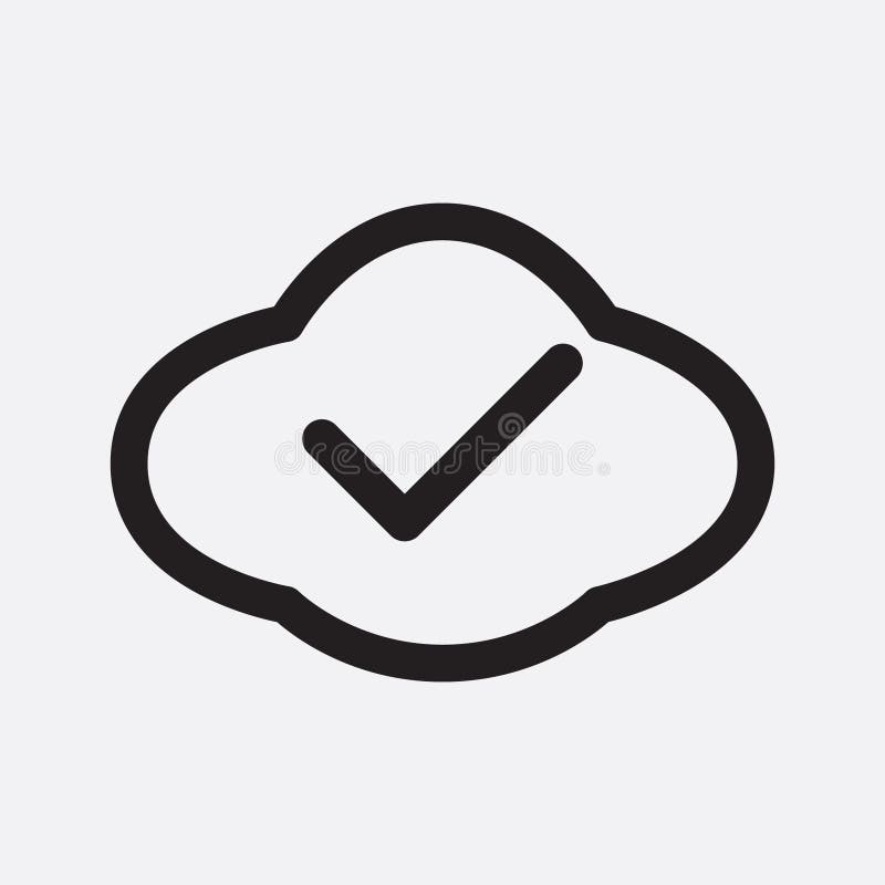 Cloud Checkmark Icon Stock Illustrations – 691 Cloud Checkmark Icon ...