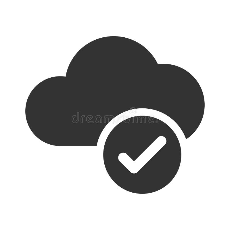 Check cloud icon stock vector. Illustration of beautiful - 201627968