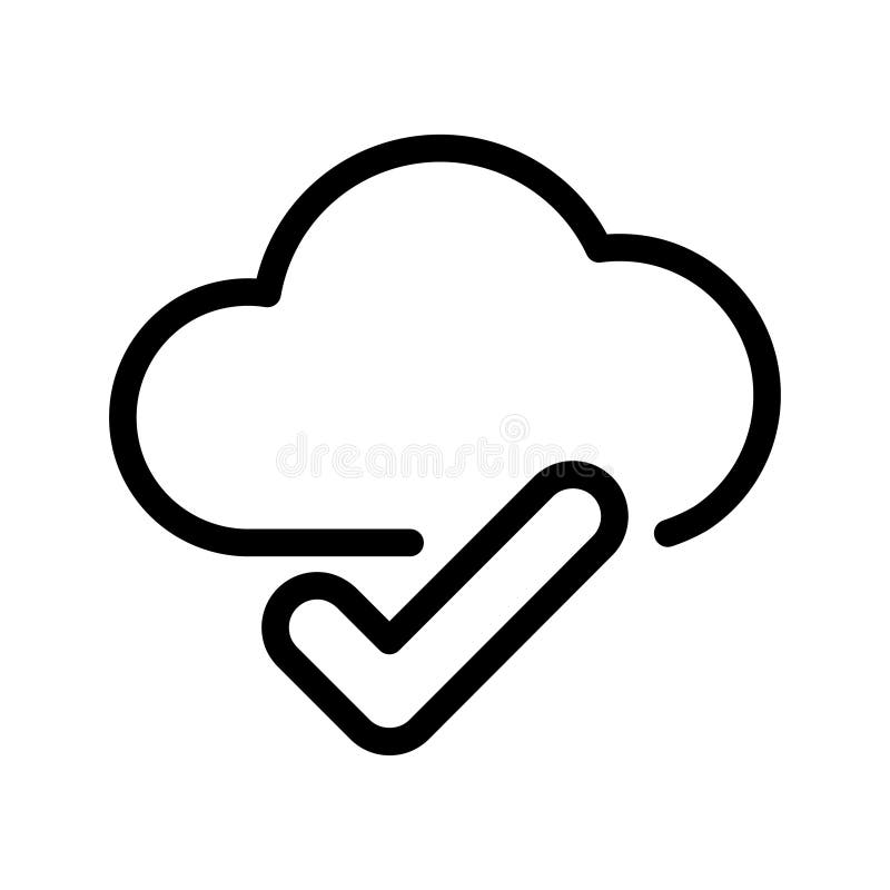Check Cloud Logo Icon Design Stock Vector - Illustration of computing ...