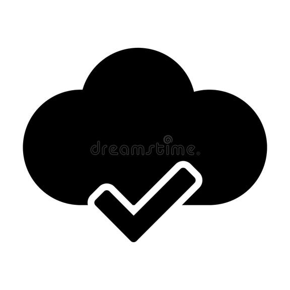 Check Cloud Icon stock vector. Illustration of blue - 243635071