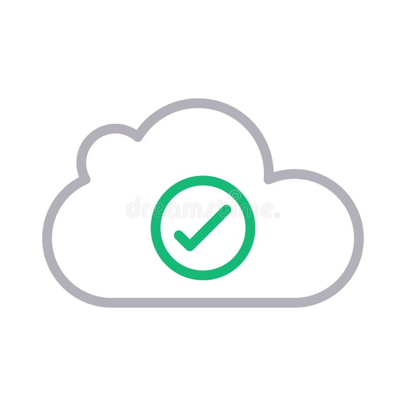 Check Cloud Logo Icon Design Stock Vector - Illustration of computing ...