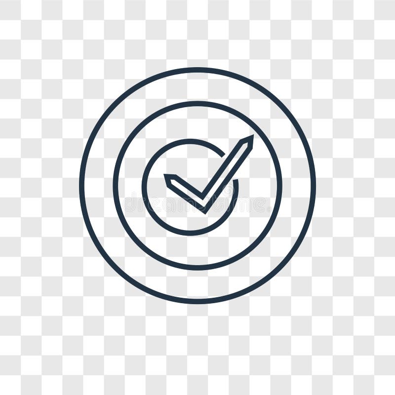 Check Concept Vector Linear Icon Isolated on Transparent Background ...
