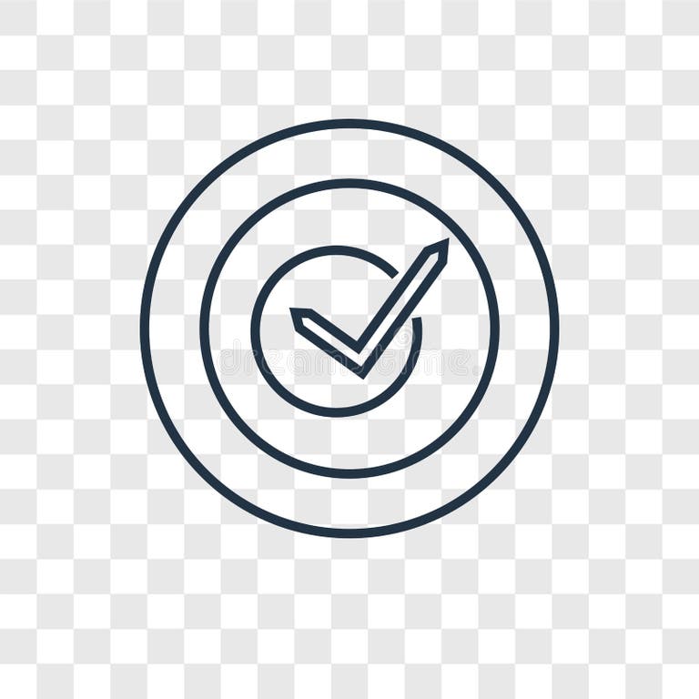 Check Concept Vector Linear Icon Isolated on Transparent Background ...