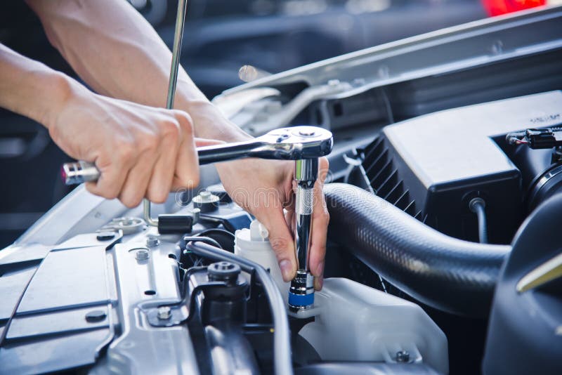 Check the Condition of the Car Engine Stock Photo - Image of ...