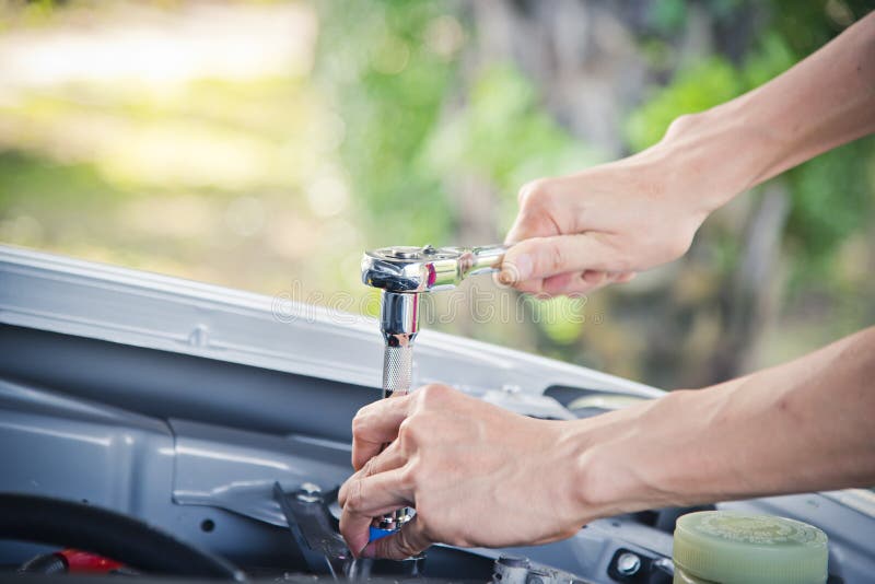 Check the Condition of the Car Engine Stock Image - Image of check ...