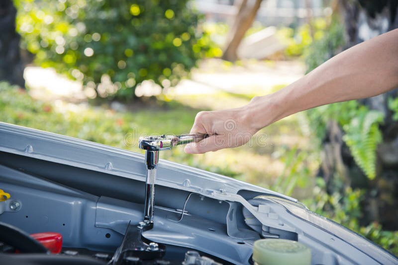 Check the Condition of the Car Engine Stock Image - Image of ...