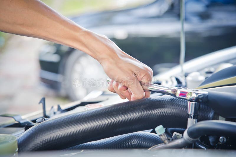 Check the Condition of the Car Engine Stock Image - Image of motor ...