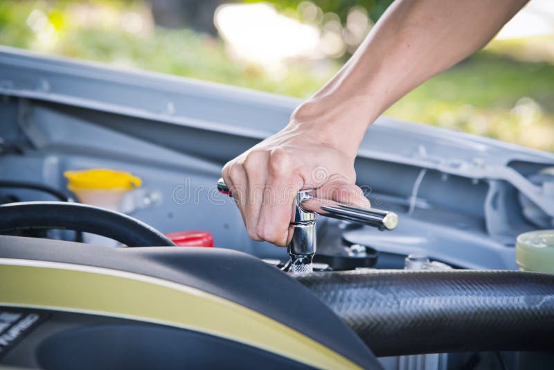 Check the Condition of the Car Engine Stock Image - Image of lifestyle ...