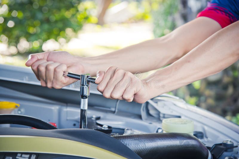 Check the Condition of the Car Engine Stock Photo - Image of breakdown ...