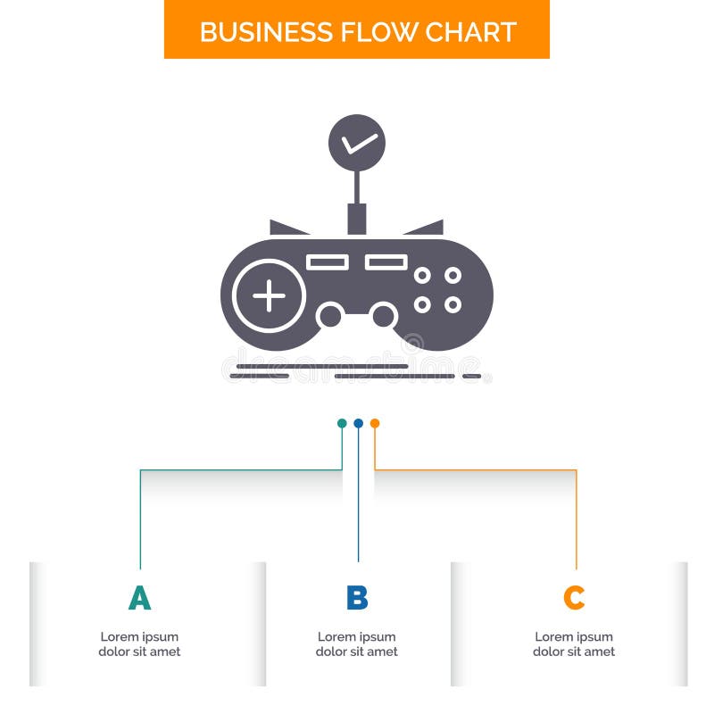 Check, Controller, Game, Gamepad, Gaming Business Flow Chart Design ...