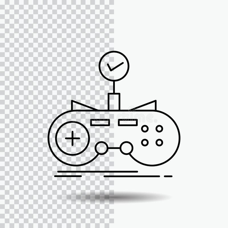 Check, Controller, Game, Gamepad, Gaming Line Icon on Transparent ...