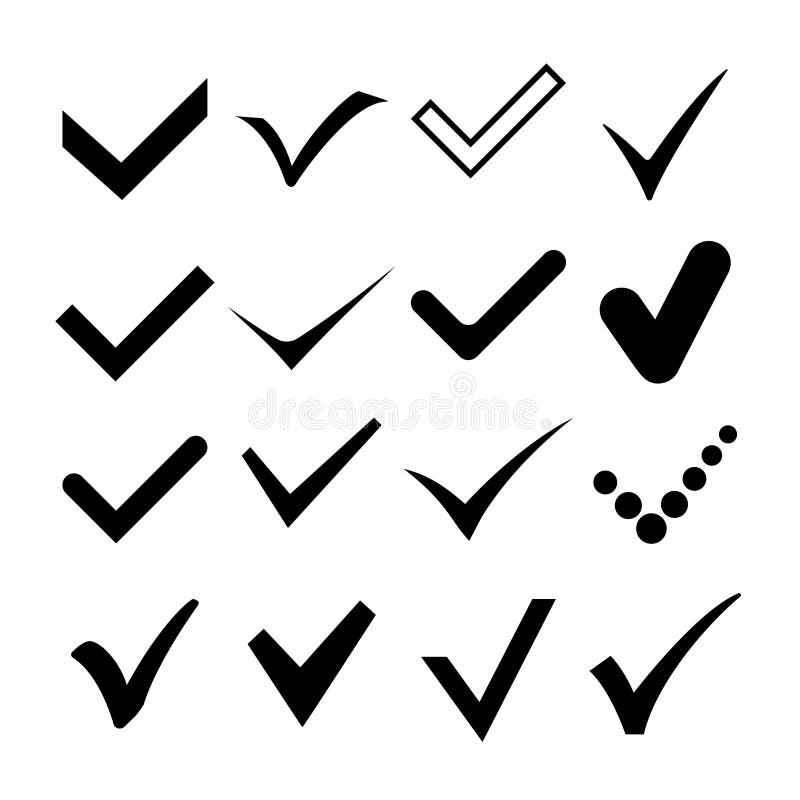 Check Correct, Confirm Mark Symbol Illustration. Vector. Stock Vector ...