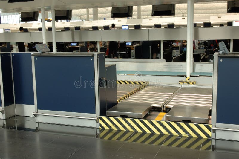 Airport Check-in Counter Gate Stock Photo - Image of departure ...