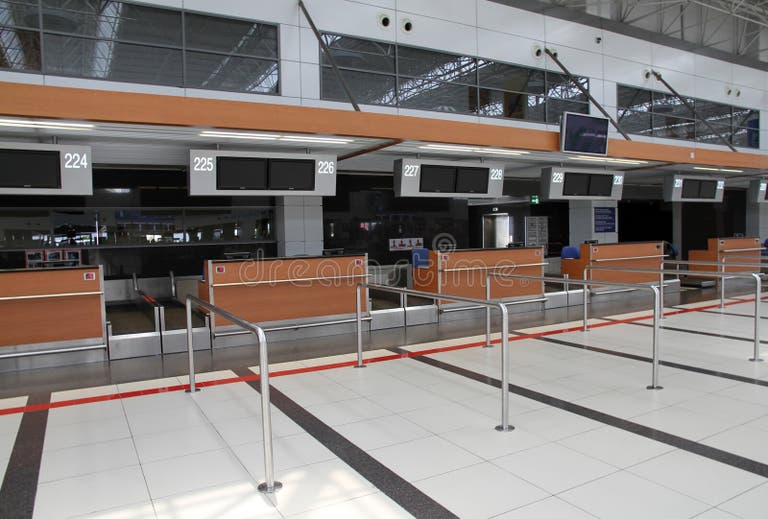 Check in Counter in Airport Stock Image - Image of scale, luggage: 15220219