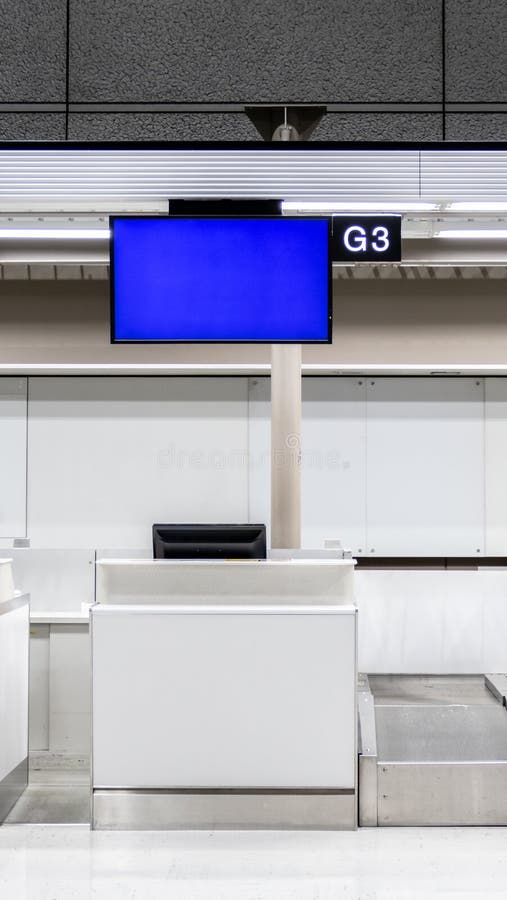 Check in Counter at Airport Stock Photo - Image of interior ...