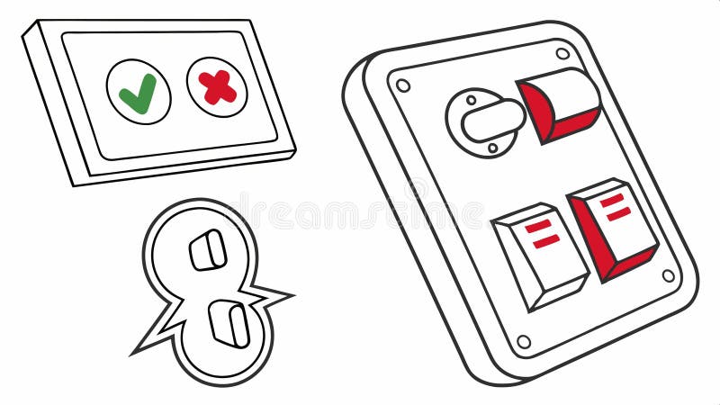 Check and Cross Icons, Approval and Rejection Symbols for UI Design ...