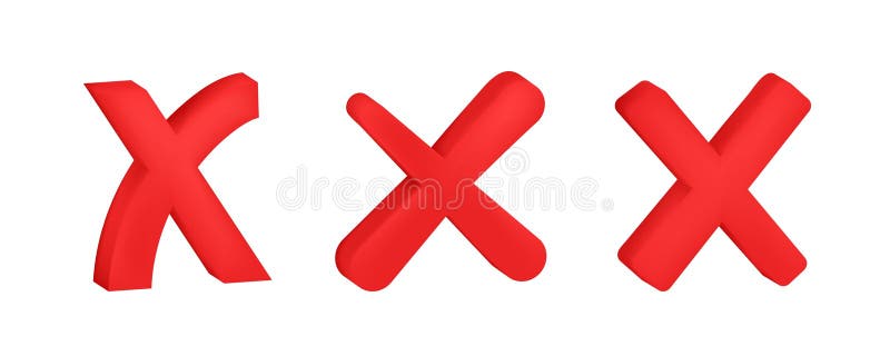Check Cross X Mark 3D Vector Stock Vector - Illustration of cartoon ...