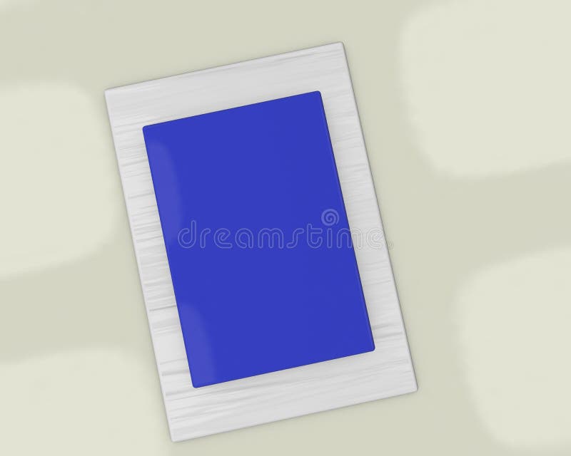 Check 3D Brochure Flare Paper Card Blue White Space for Text Stock ...