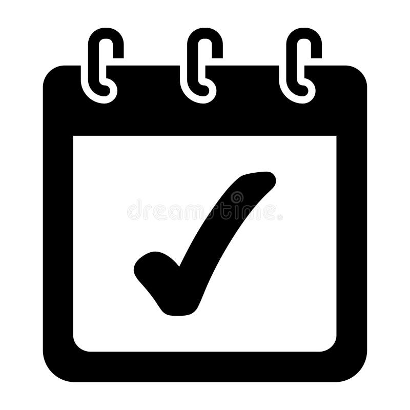 Check Date Icon stock vector. Illustration of accept - 279109961