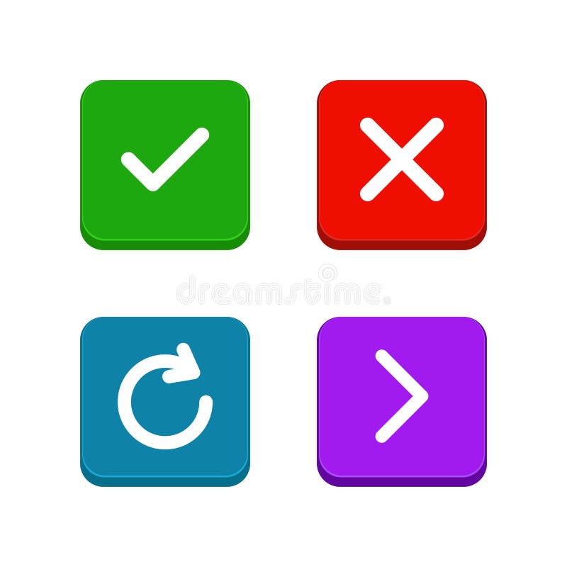 Check, Delete or Close, Refresh, Arrow Icons Set in Flat and Line Style ...