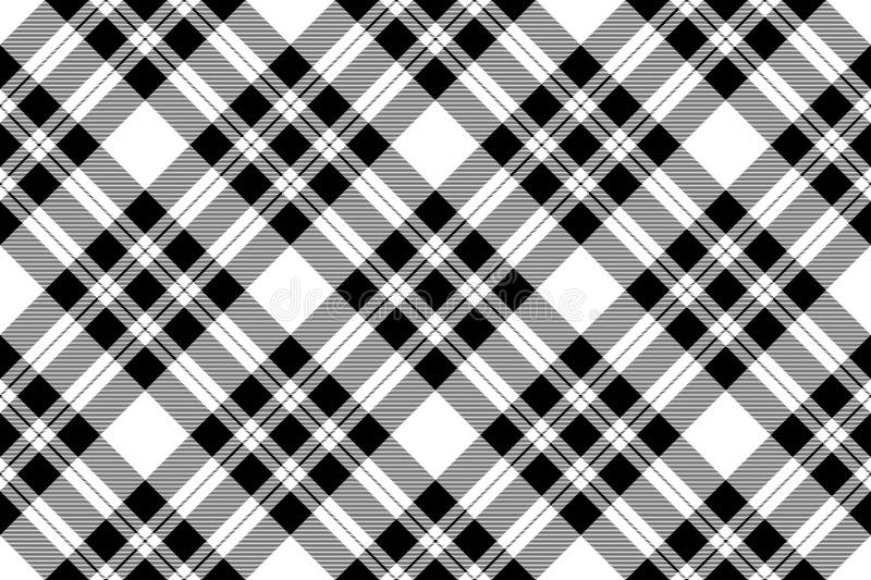 Check Diagonal Texture Black White Seamless Pattern Stock Vector ...