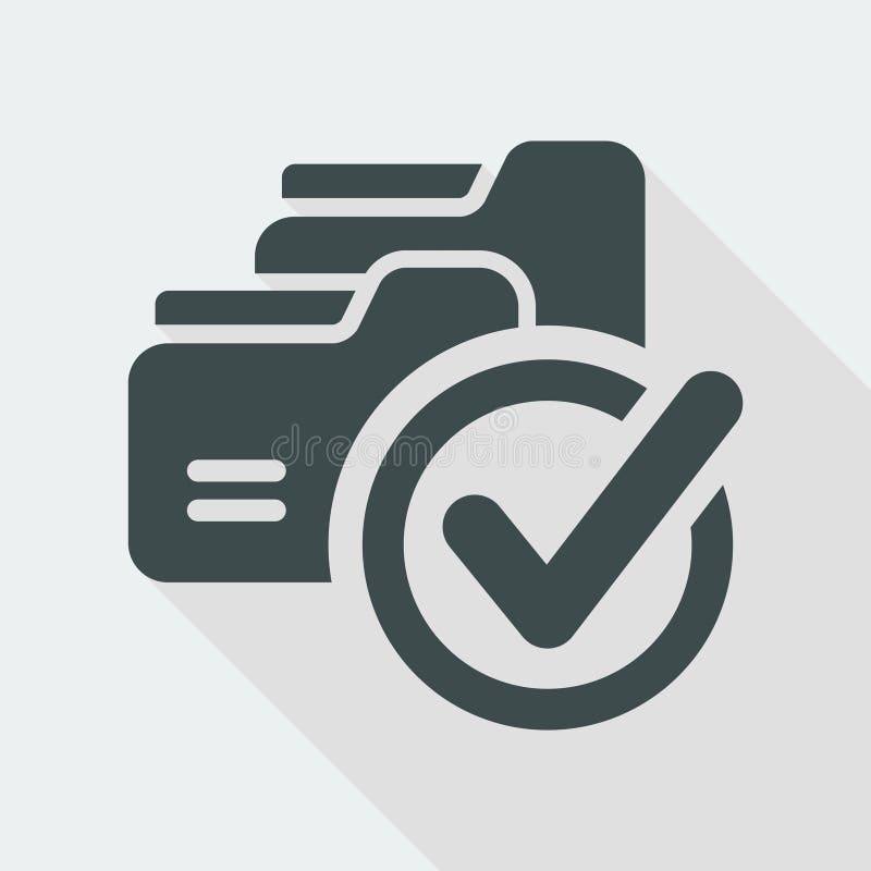 Check Duplicate Foleder - Flat Minimal Icon Stock Vector - Illustration ...