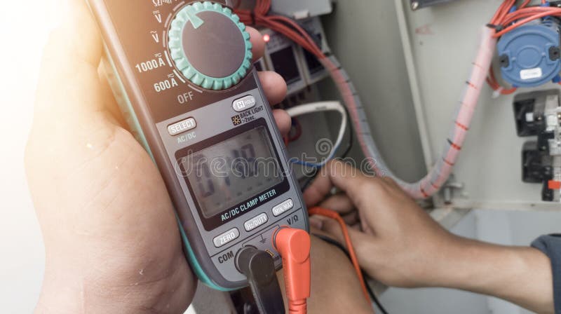 Digital multitester stock image. Image of cable, electronic - 250022351