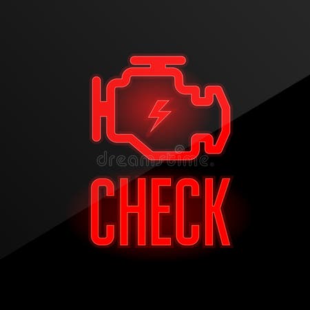 Check Engine Icon - Blinking Indicator on Dashboard Stock Vector ...