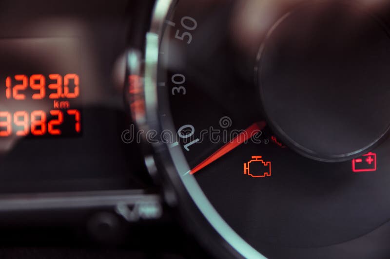 Check engine light. stock image. Image of service, warning - 93296617