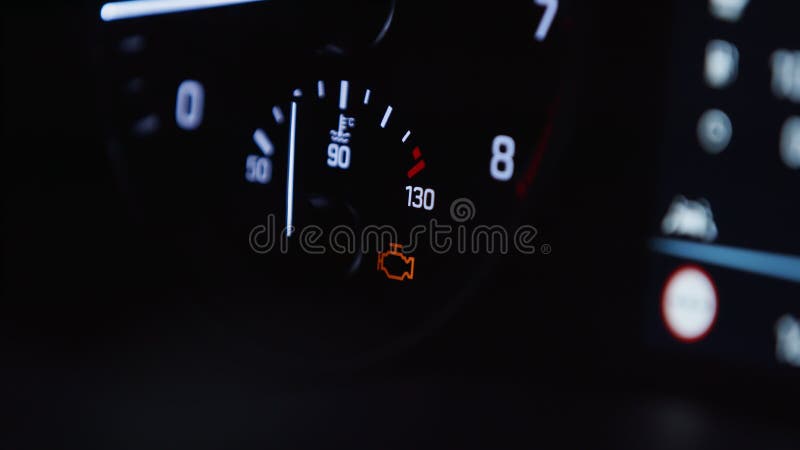 Check Engine Serious Engine Failure Malfunction Concept Selective Focus ...