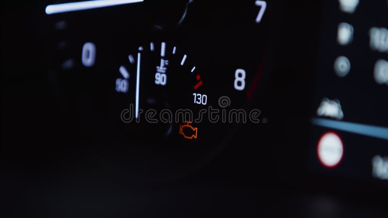 Check Engine Serious Engine Failure Malfunction Selective Focus Stock ...