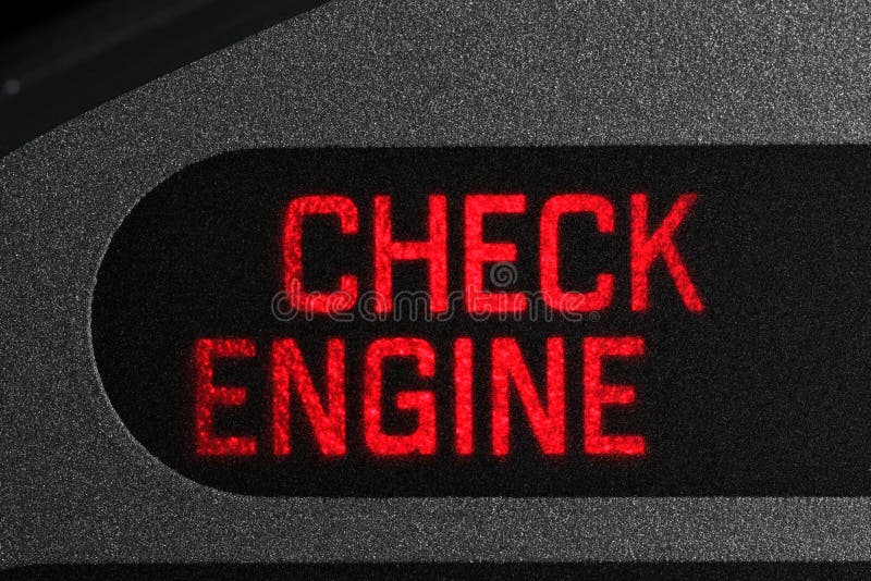 Check engine warning light stock photo. Image of defective - 83383186