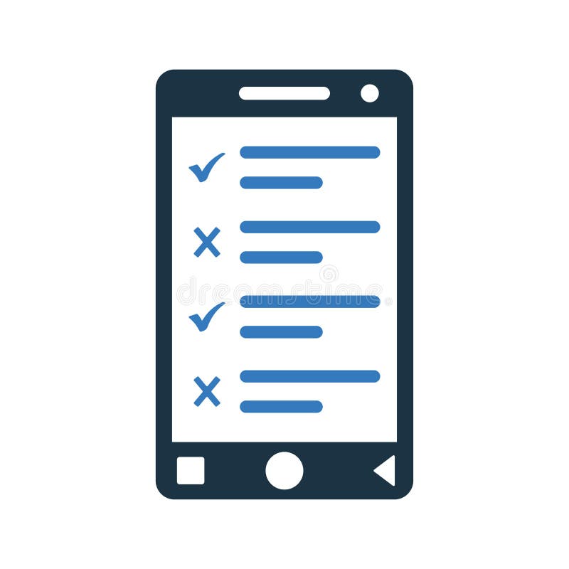 Check, Exam, Phone, Mobile Test, List Icon. Simple Editable Vector ...