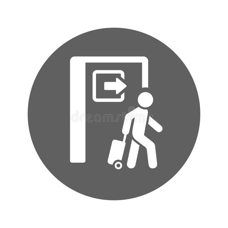 Check, Exit, Leave Icon. Gray Vector Graphics Stock Illustration ...