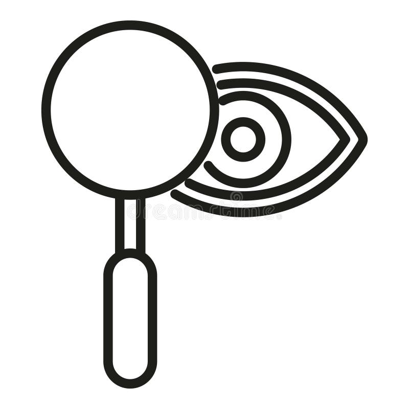 Check Eye Icon Outline Vector. Test Eyesight Stock Vector ...