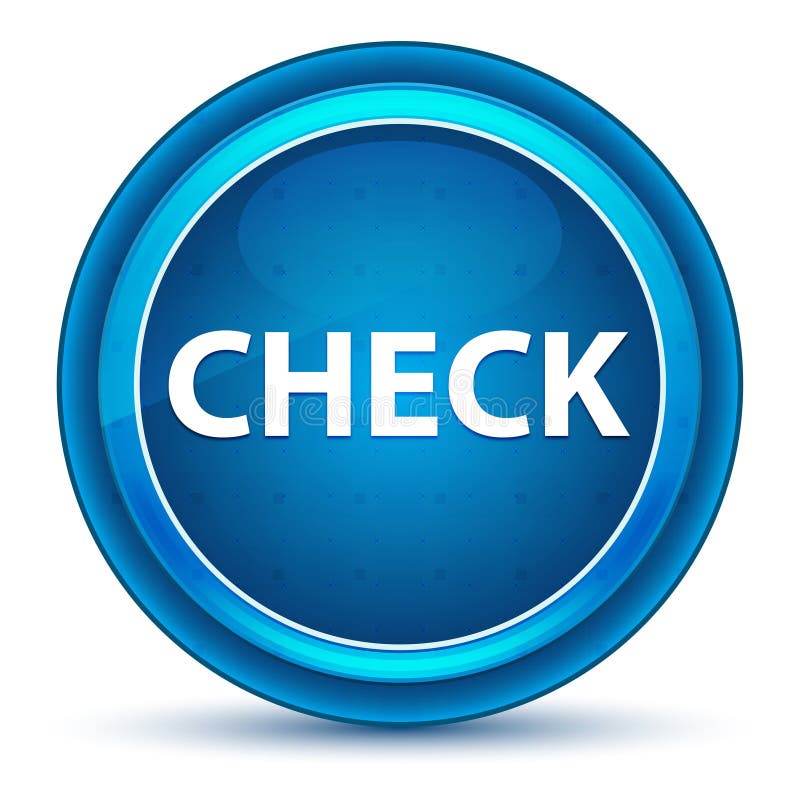 Check Eyeball Blue Round Button Stock Illustration - Illustration of ...
