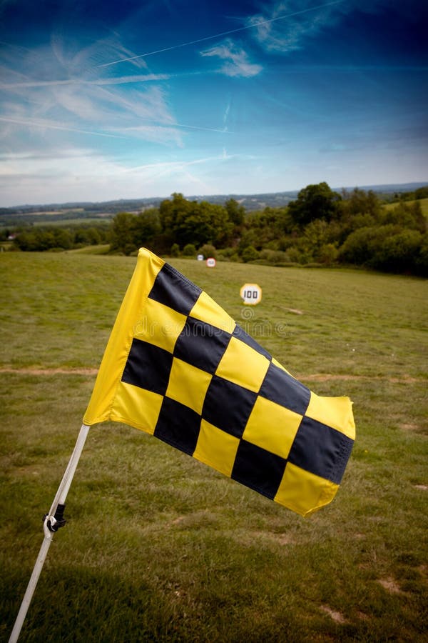 Check Flag Golf Range stock image. Image of ball, hills - 828333