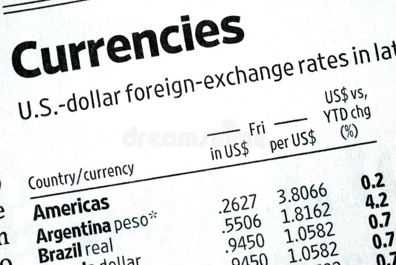 Check the Foreign Exchange Rates Stock Image - Image of money, lending ...